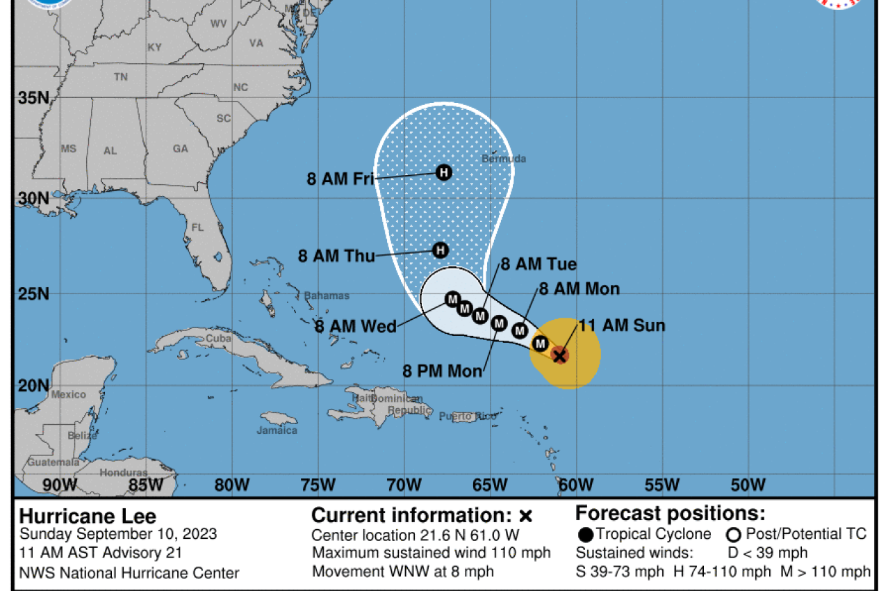 Hurricane Lee is forecast to push dangerous surf along the East Coast Hurricane Lee is forecast to push dangerous surf along the East Coast